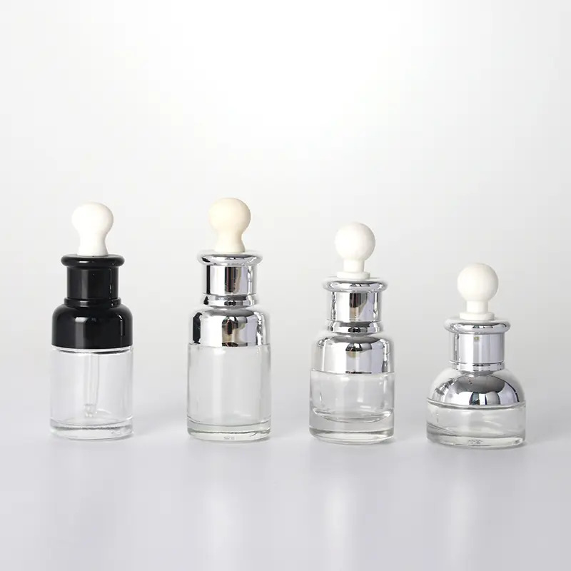 Plating Glass Serum Bottles with Mushroom Head Dropper - Uzone Packaging