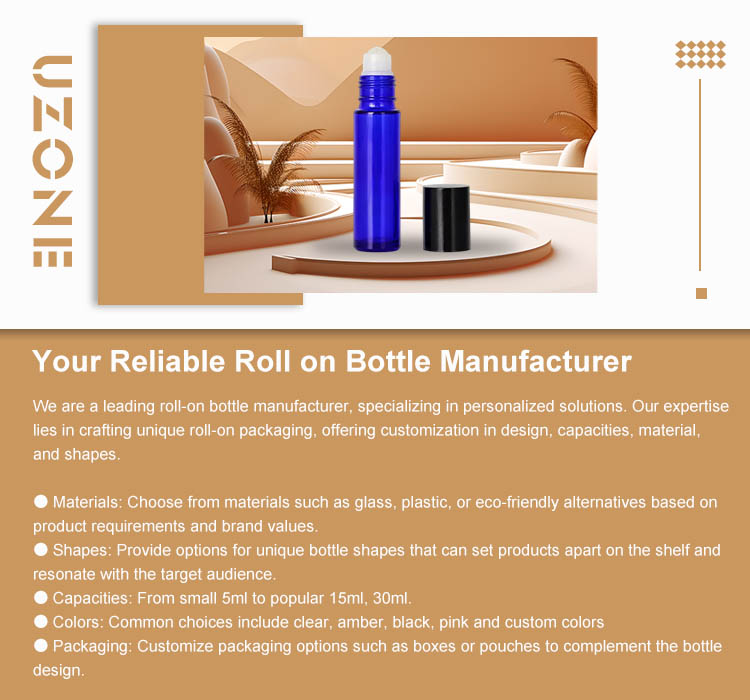 Empty Roll on Bottles Wholesale, Roller Ball Containers Manufacturer