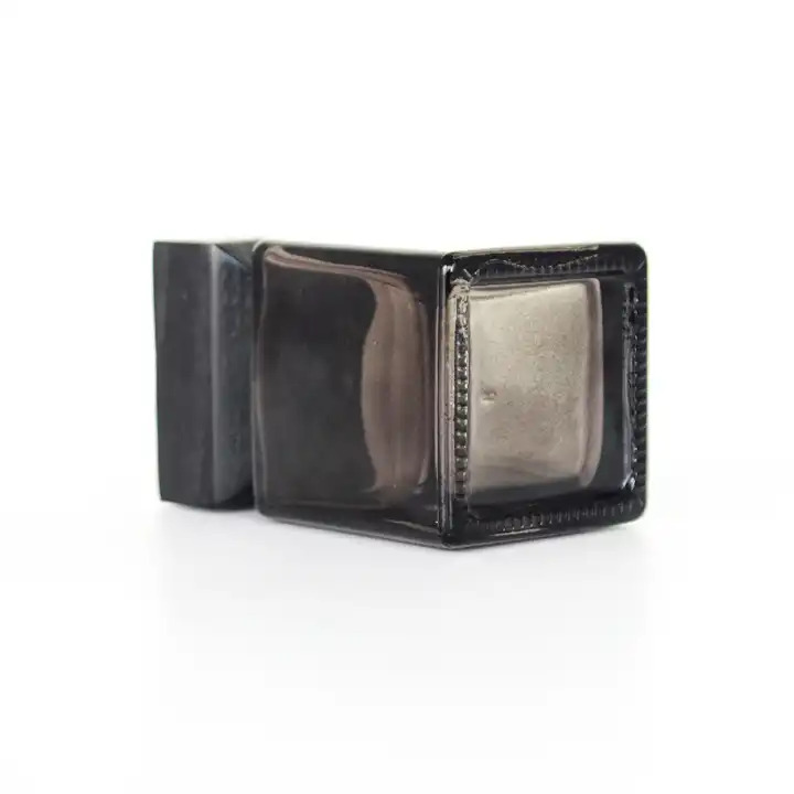 100ml Black Square Glass Reed Diffuser Bottle with Wooden Screw Cap ...